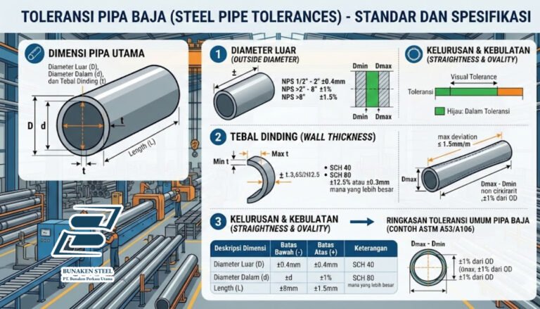 Toleransi Pipa Baja: Pengertian dan Pentingnya - Bunaken Steel